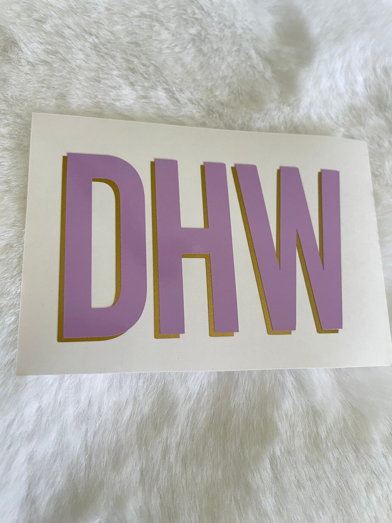 Double Layer Monogram Decal Two Color Monogram Decal Decal - Etsy