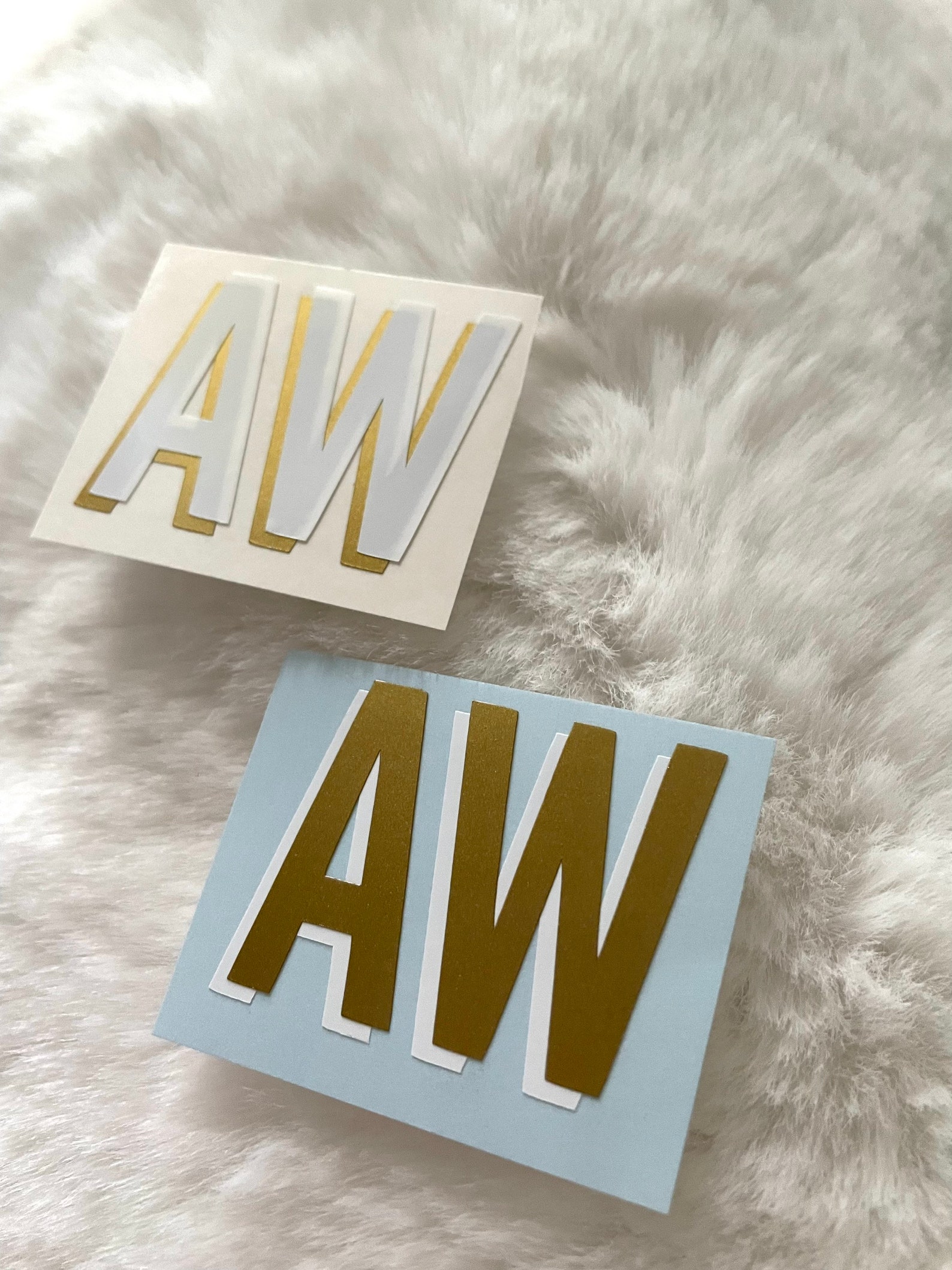 Double Layer Monogram Decal Two Color Monogram Decal Decal - Etsy