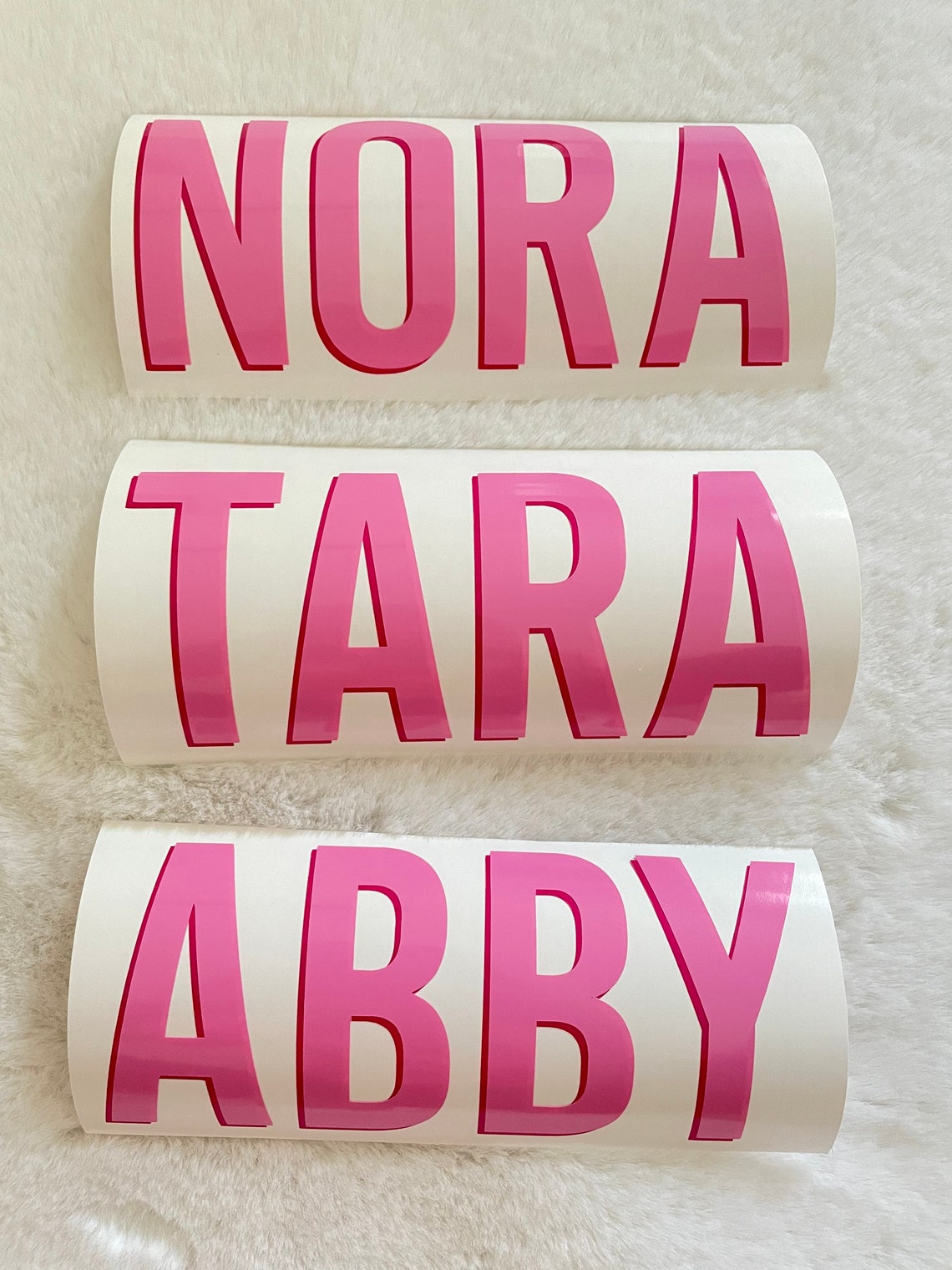 Double Layer Name Decal Two Color Shadow Name Decal Decal - Etsy