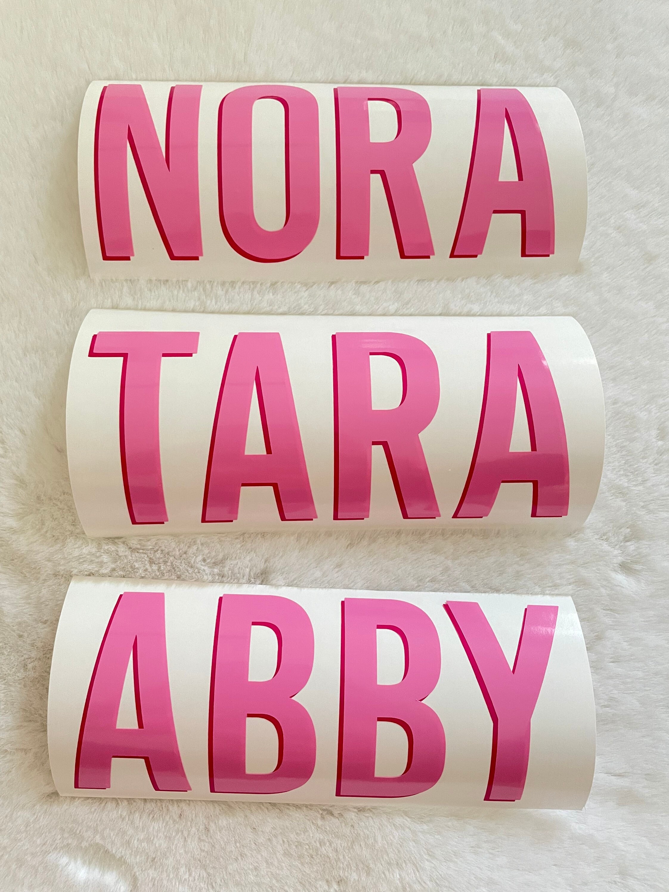 Double Layer Name Decal Two Color Shadow Name Decal Decal - Etsy