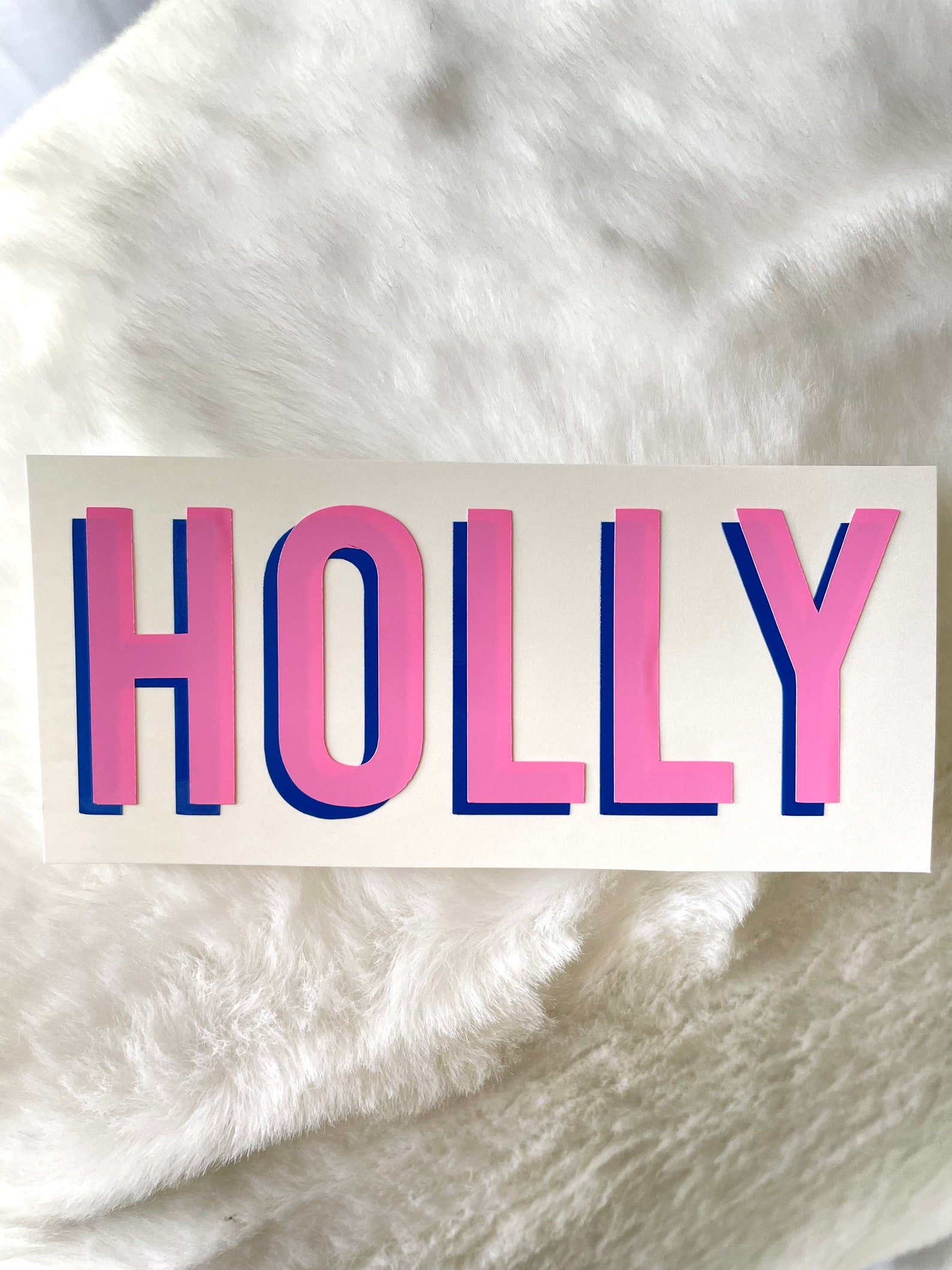 Double Layer Name Decal | Two Color Shadow Name Decal | Decal for Phone ...