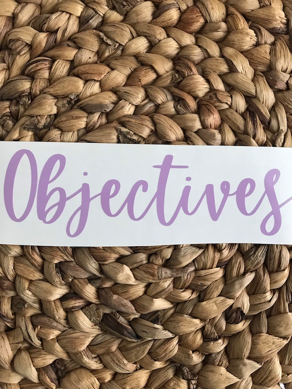 Objectives Decal Classroom Decal Teaching Objectives Decal | Etsy