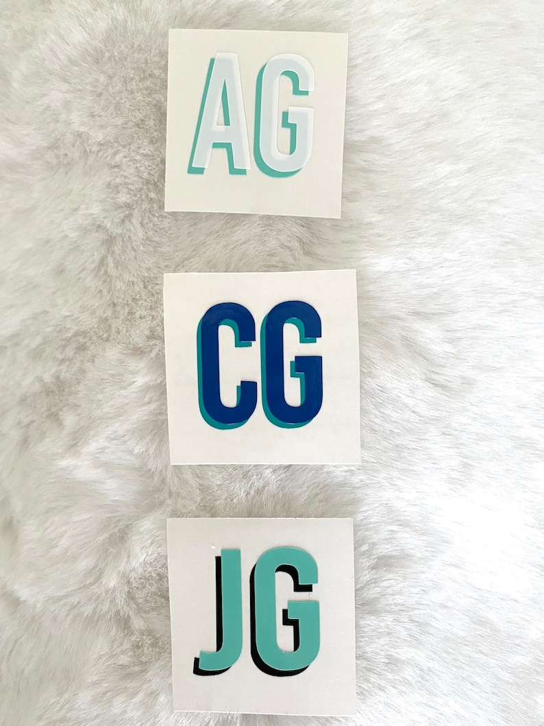 Double Layer Monogram Airpod Decal Two Color Monogram Decal - Etsy