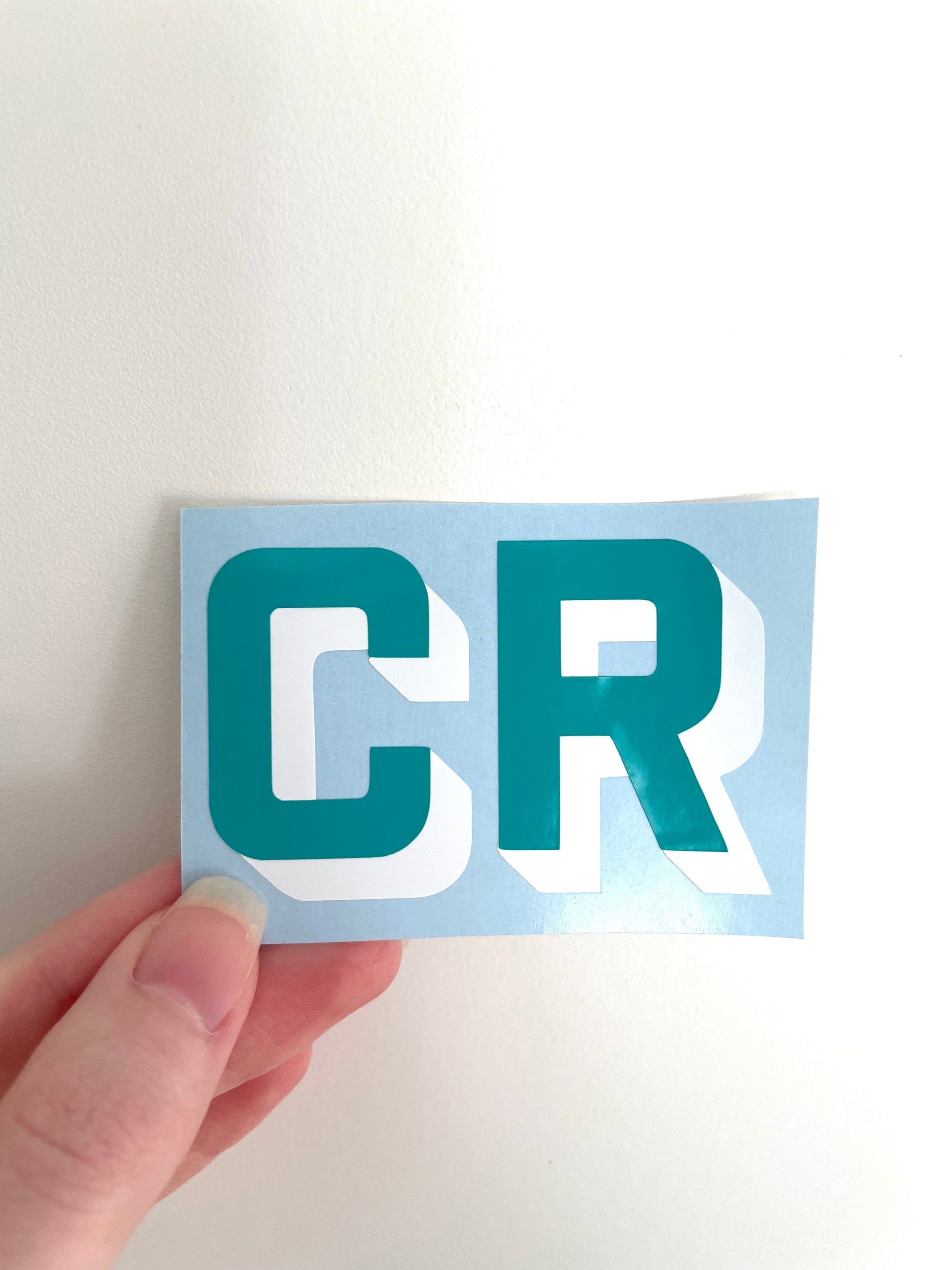 Double Layer Monogram Decal Two Color Monogram Decal Decal - Etsy