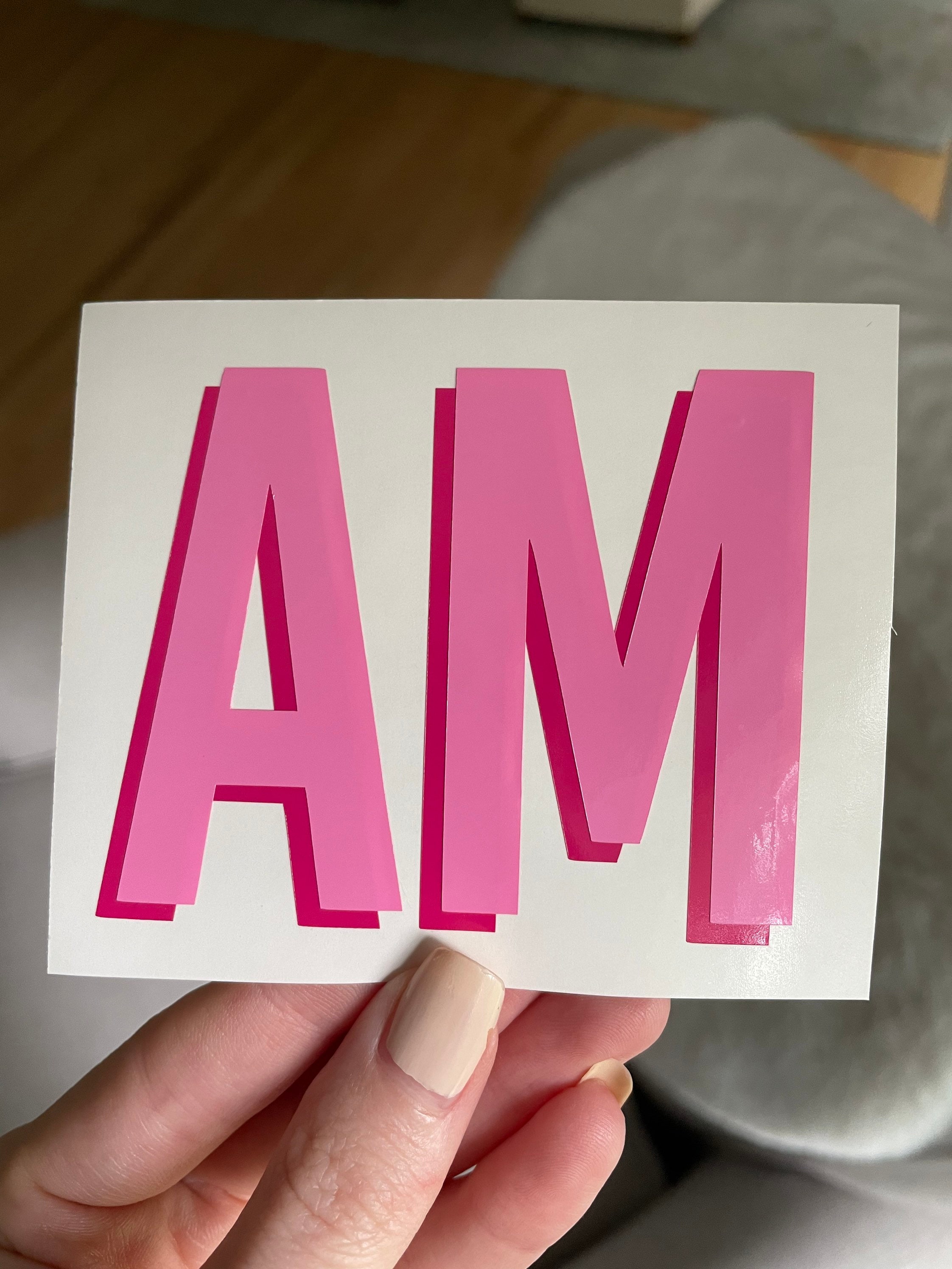 Double Layer Monogram Decal Two Color Monogram Decal Decal - Etsy