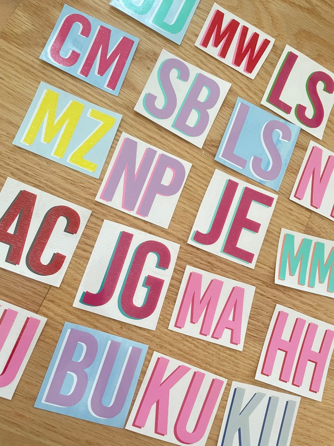 Double Layer Monogram Decal | Two Color Monogram Decal | Decal for ...