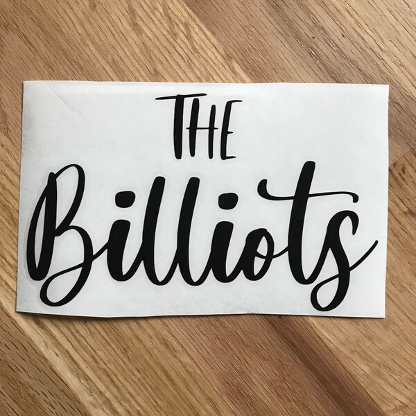 Last Name Decal - Etsy