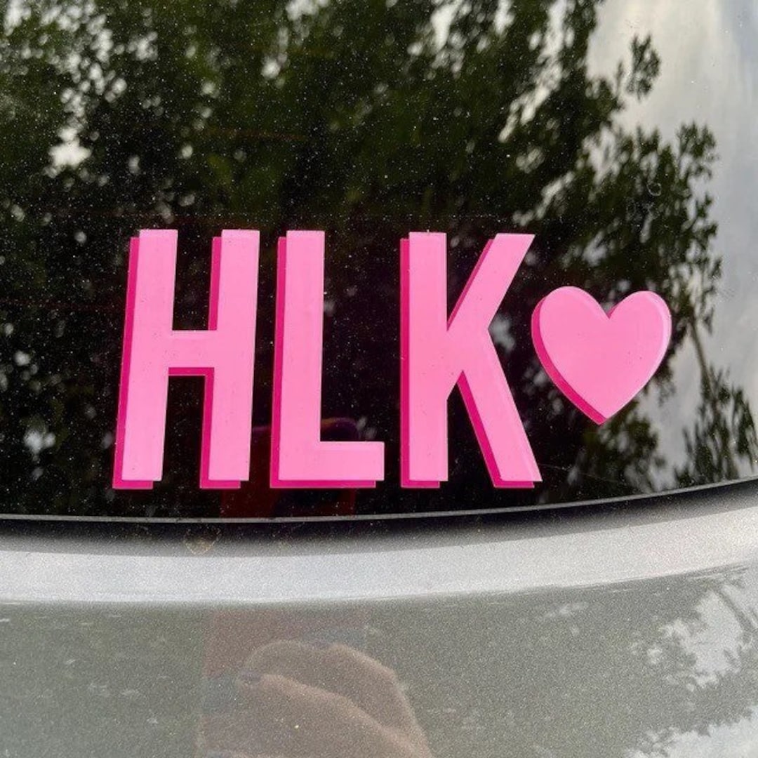Heart Double Layer Monogram Decal | Two Color Monogram Decal | Decal ...