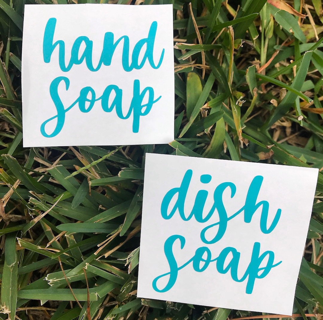Hand Soap and Dish Soap Label | Soap Decals | Set of 2 Soap Labels ...