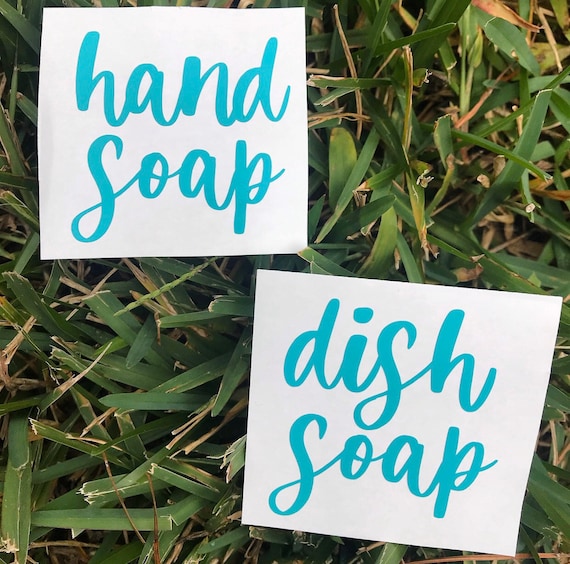 Hand Soap and Dish Soap Label Soap Decals Set of 2 Soap | Etsy