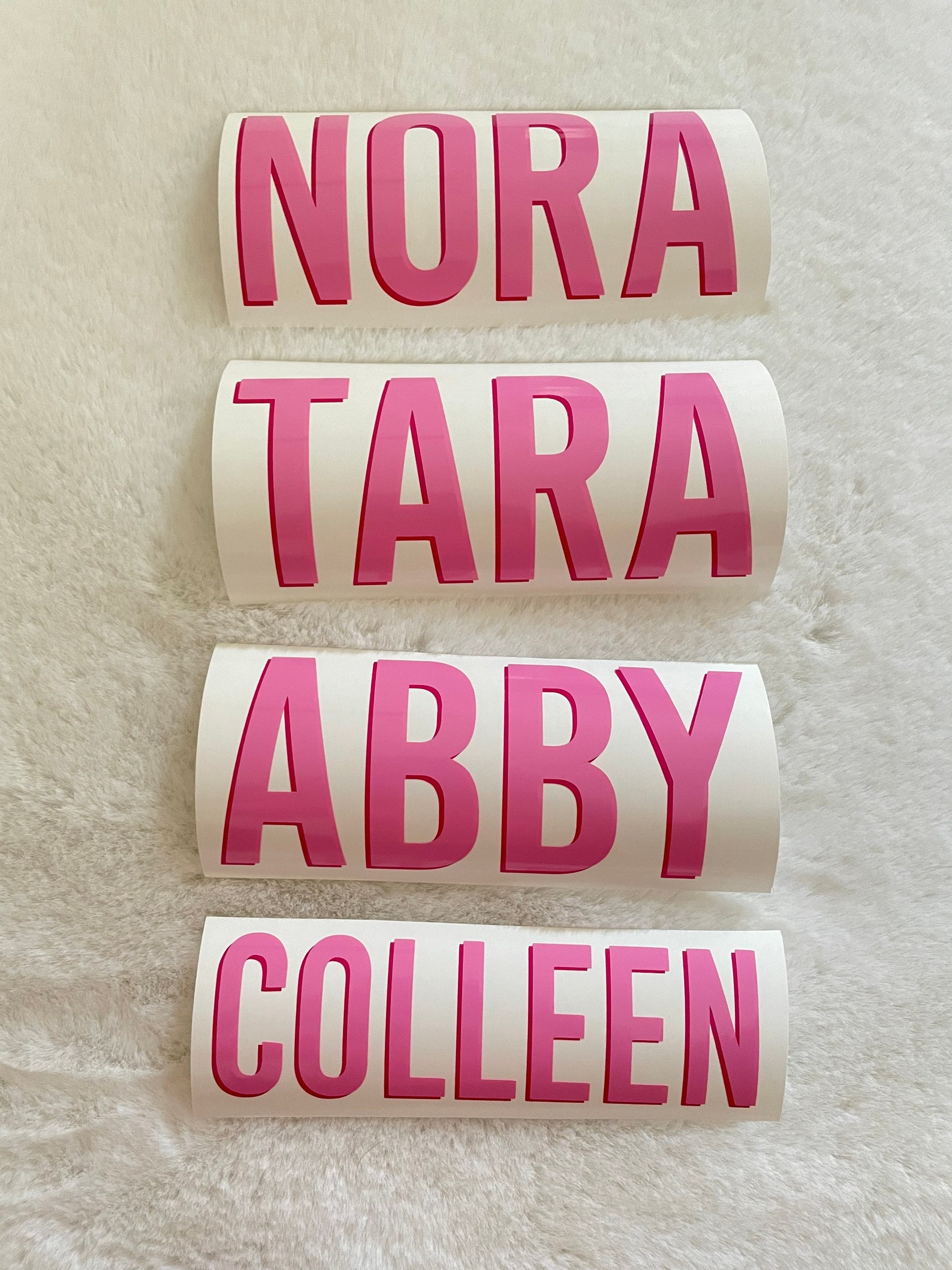 Double Layer Name Decal Two Color Shadow Name Decal Decal - Etsy