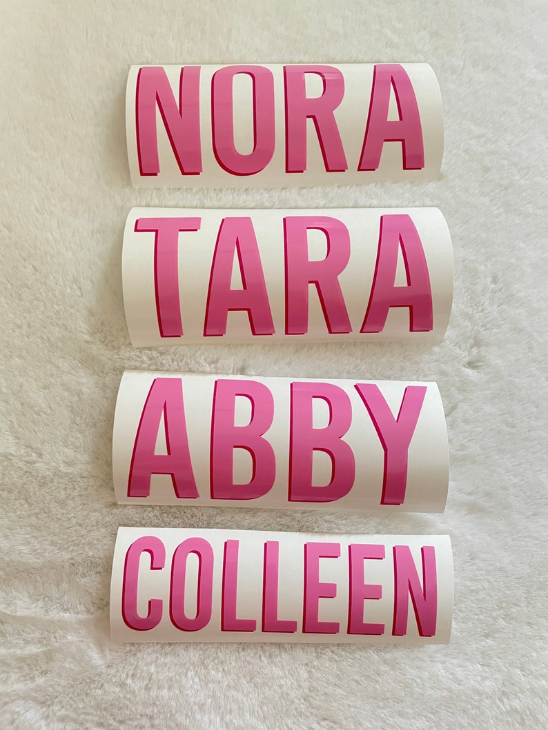 Double Layer Name Decal | Two Color Shadow Name Decal | Decal for Phone ...