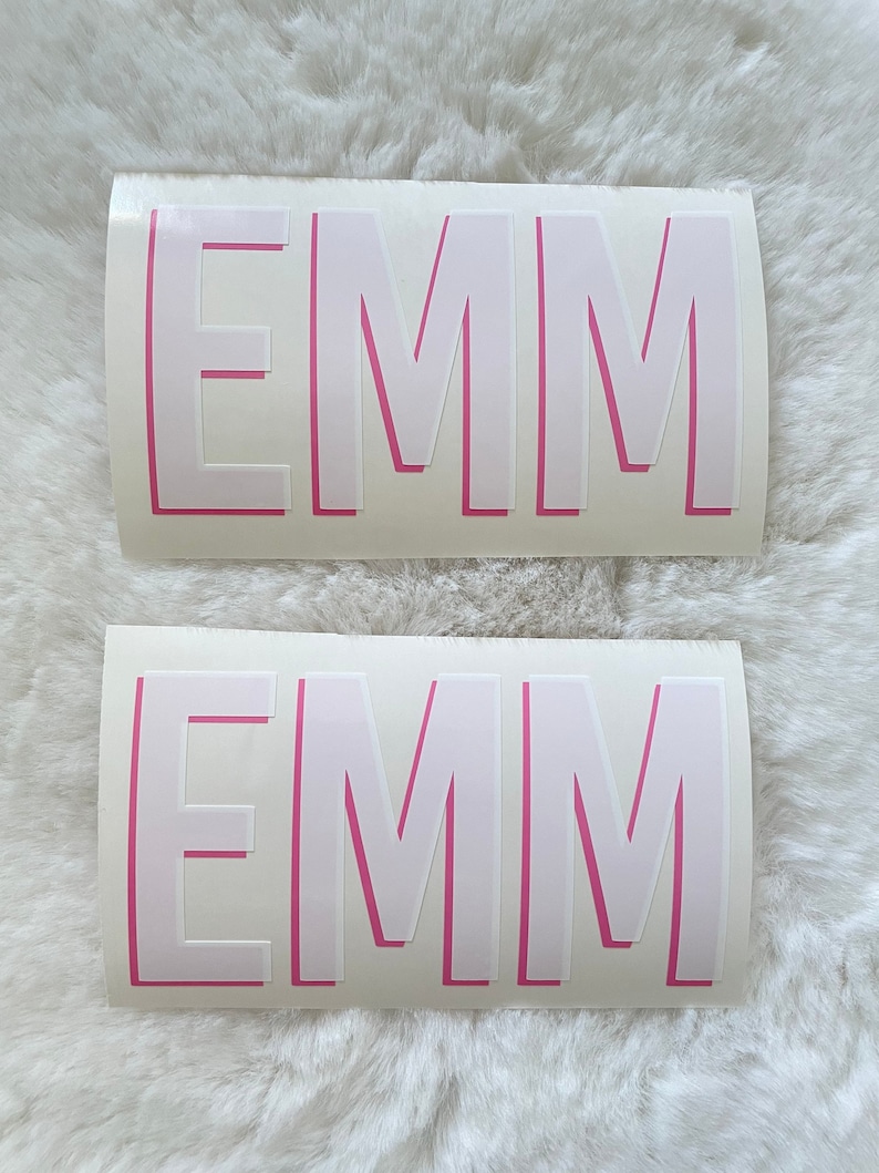 Double Layer Monogram Decal | Two Color Monogram Decal | Decal for ...
