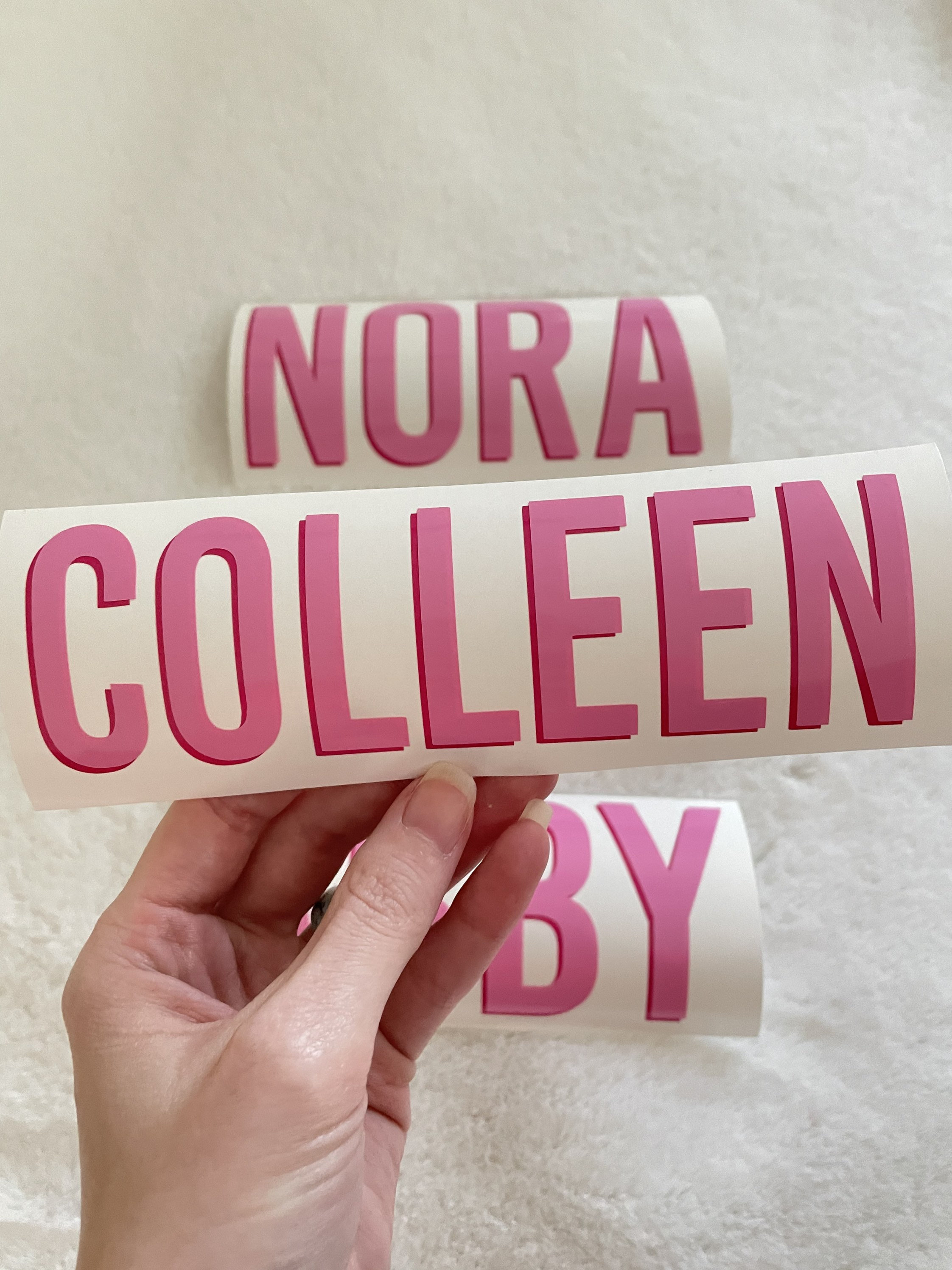 Double Layer Name Decal Two Color Shadow Name Decal Decal - Etsy