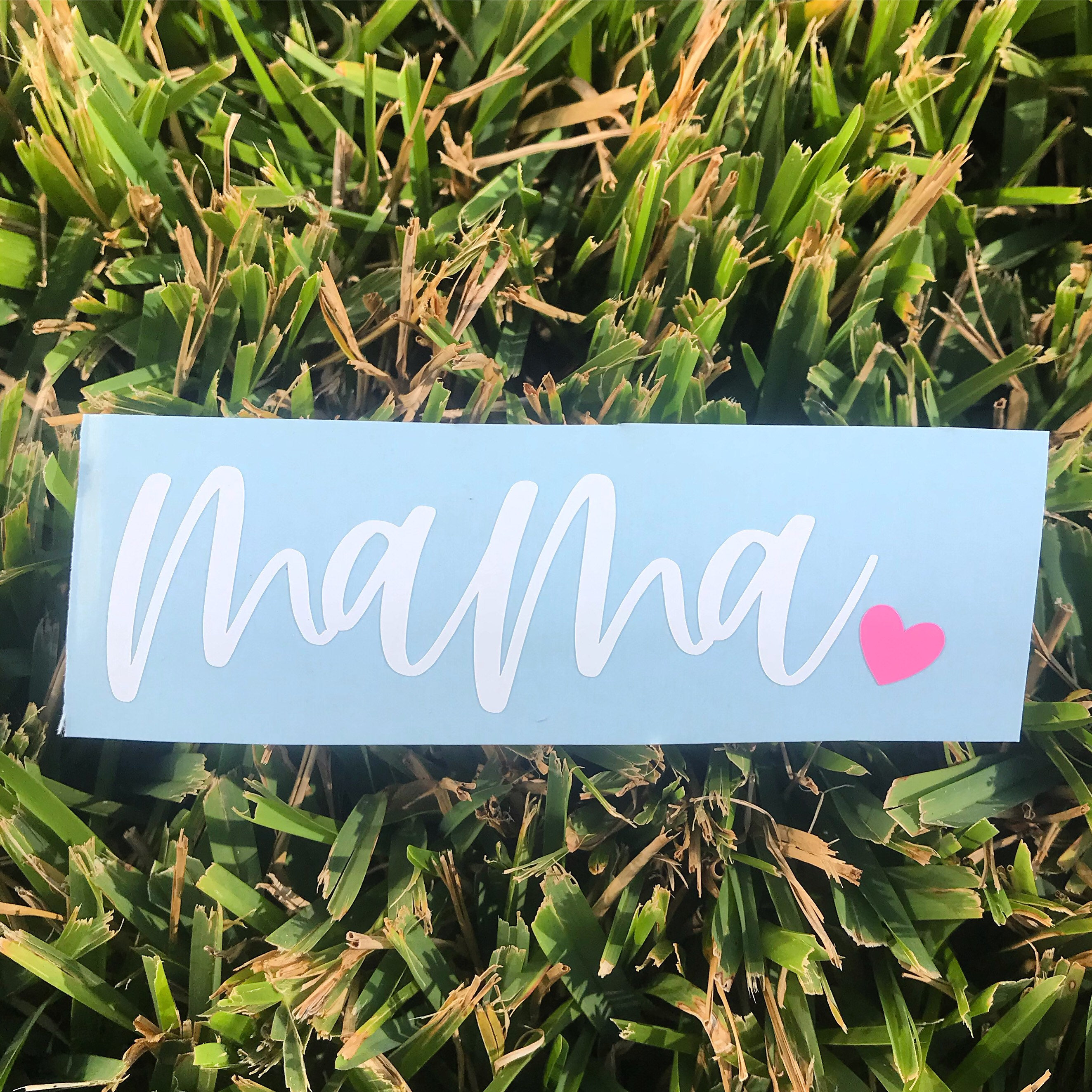 Mama Decal With Heart Mom Heart Decal Mama Car Decal - Etsy