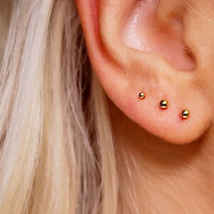 Tiny Gold Studs - Etsy UK