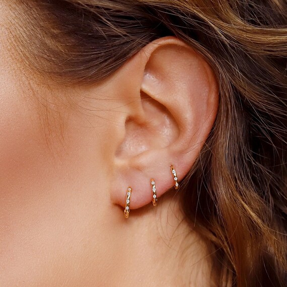 Minimalist Huggie Hoops Small Hoop Earrings Tiny Hoop | Etsy