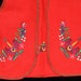 New Red Hungarian Hand Embroidered Matyo Floral Felt Vest Size EU 40 ...