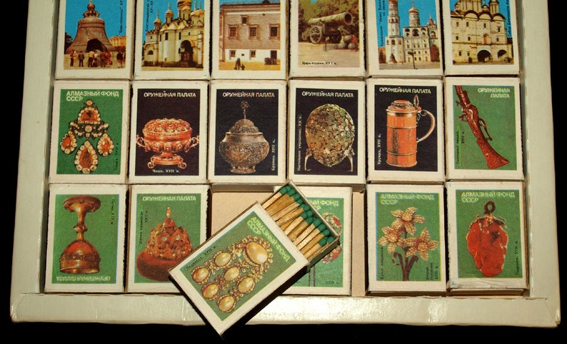 Original Vintage Russian Matchbox Collection of Moscow Kremlin 18 ...