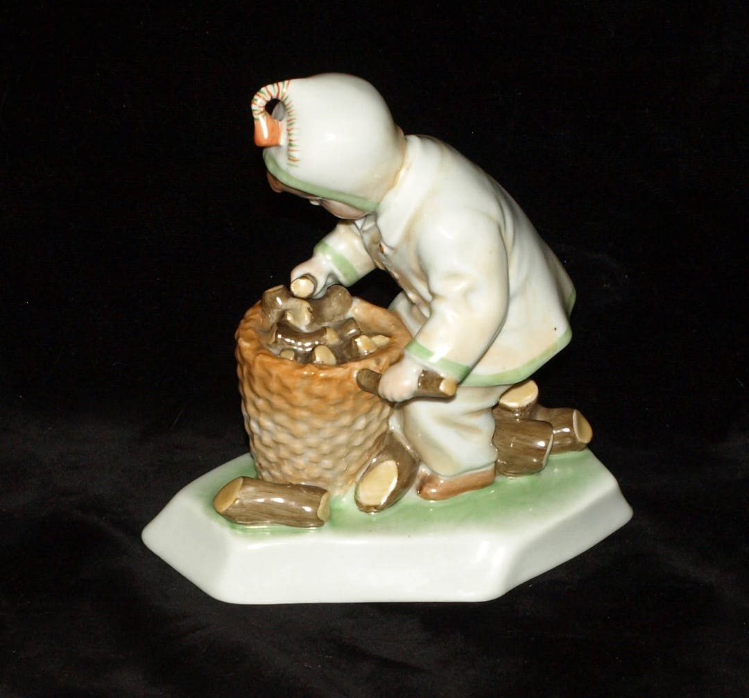 Rare Vintage Zsolnay Porcelain Boy Figurine by Sinkó, 1950s Hungary - Etsy