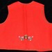 New Red Hungarian Hand Embroidered Matyo Floral Felt Vest Size EU 40 ...