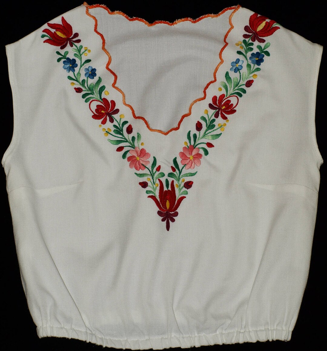 Hungarian Matyo Floral Hand Embroidered Boho Folk Top Shirt - Etsy