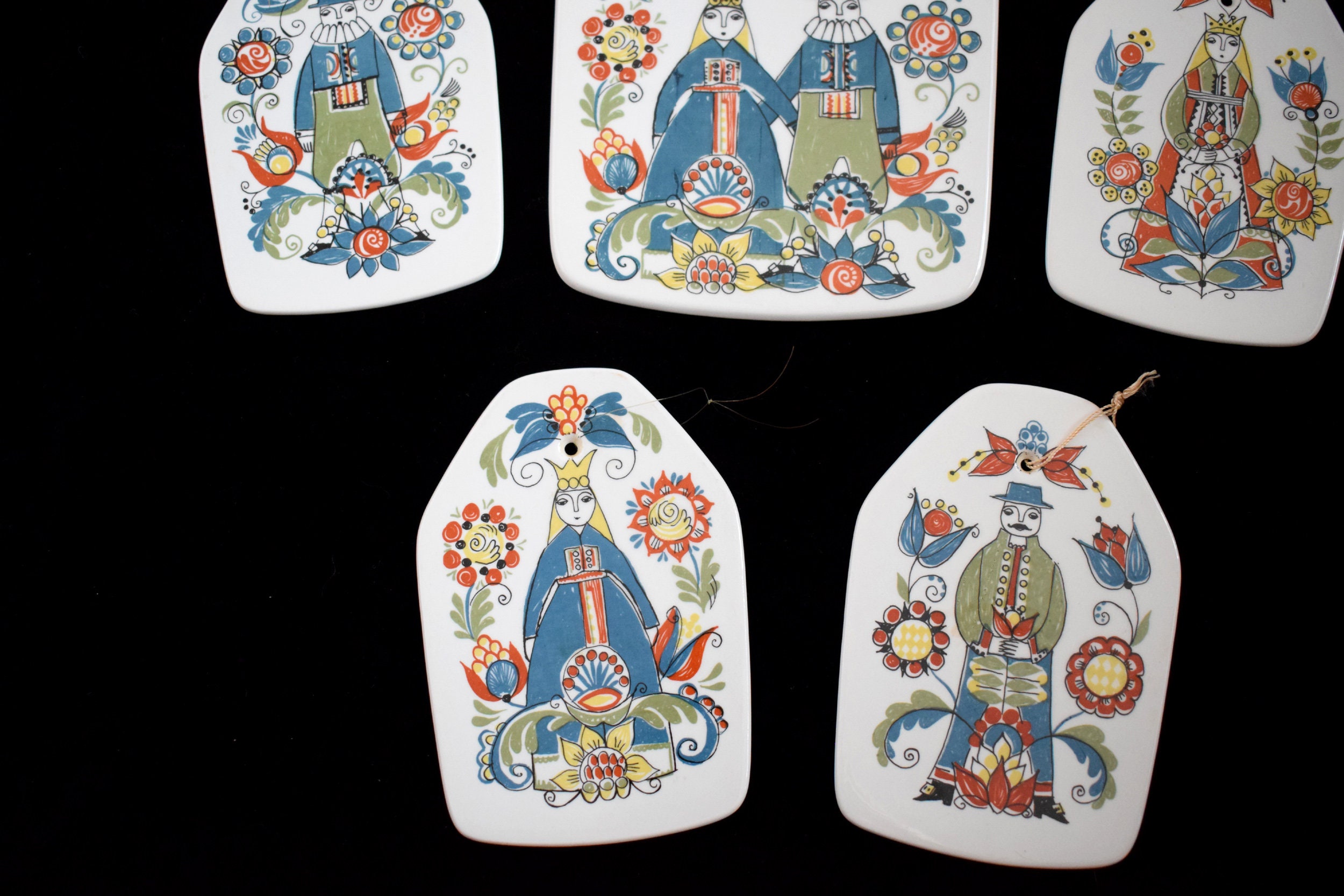 Hand Painted Figgjo Flint Norwegian Porcelain Saga Norsk Design Wall ...