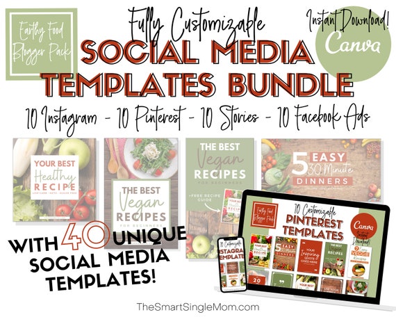 Social Media Template Pinterest Template Canva Template | Etsy