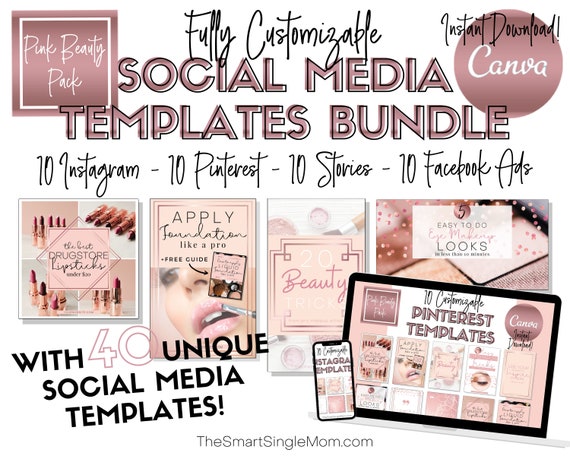 Social Media Template Pinterest Template Canva Template | Etsy
