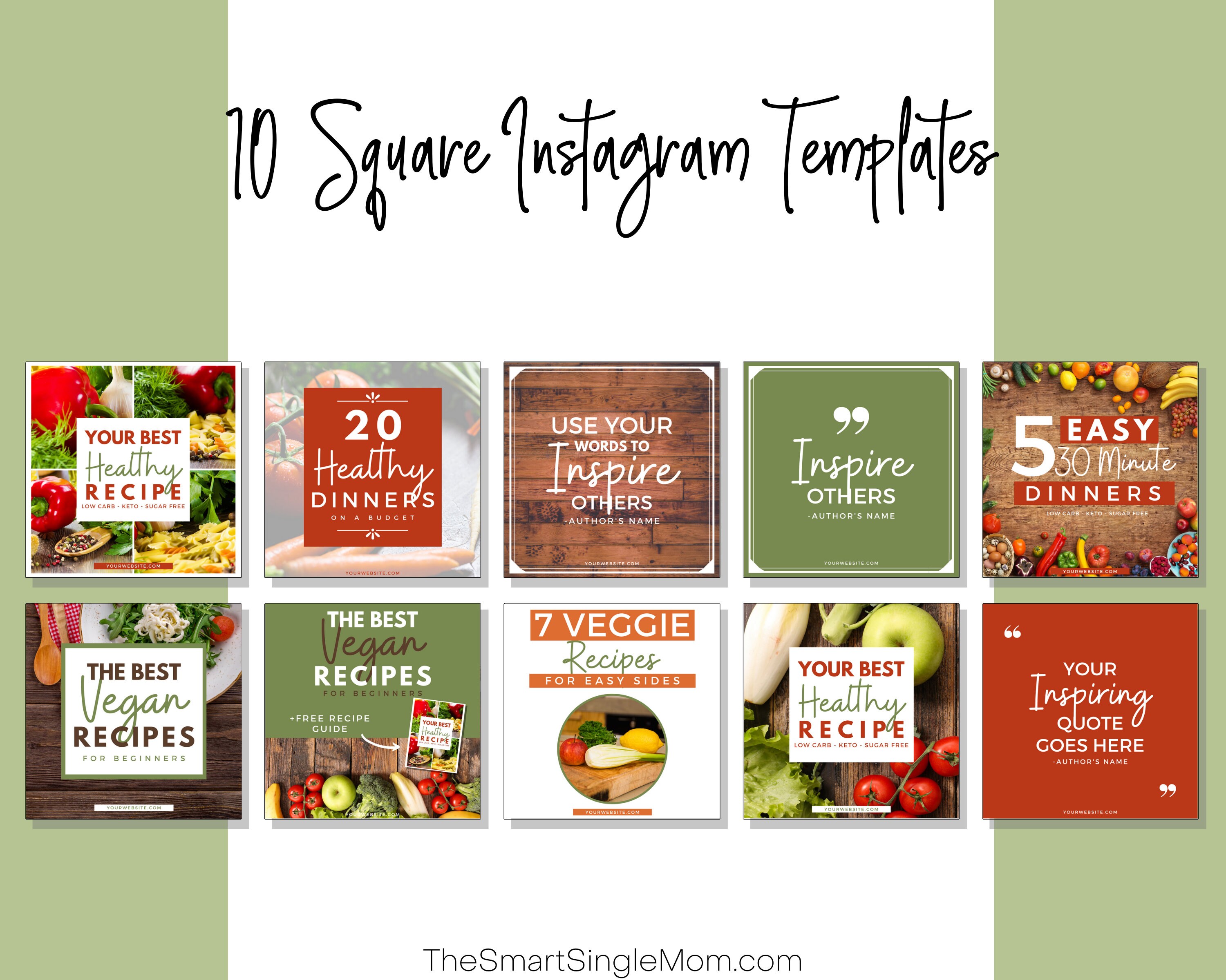 Social Media Template Pinterest Template Canva Template Instagram ...