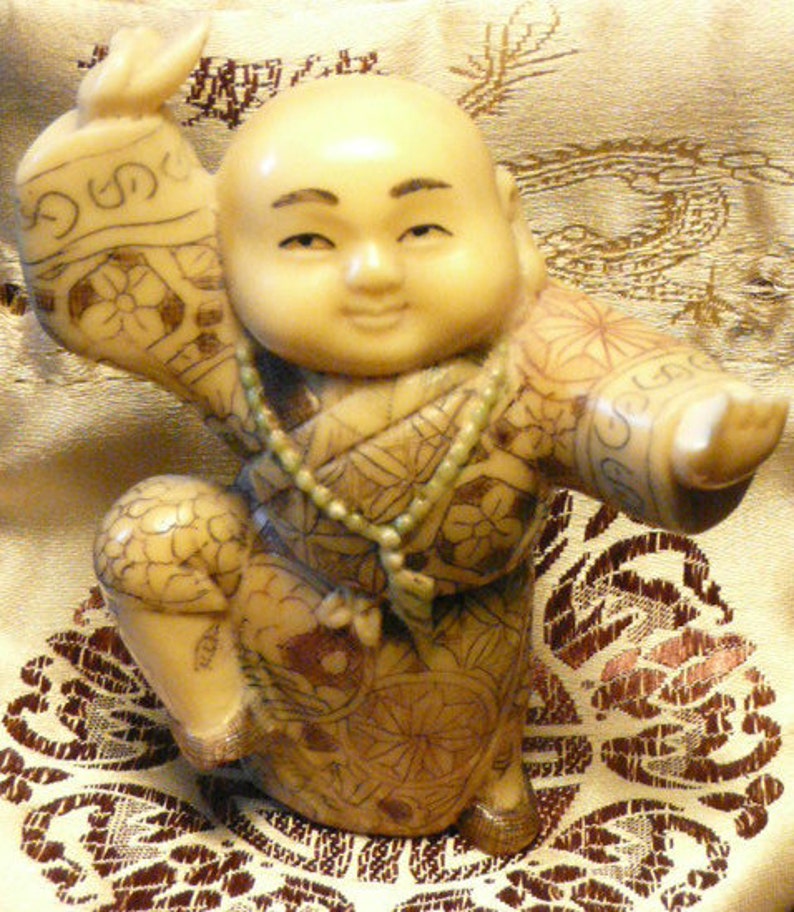 NEW! Chinese Children,set of Three Small Sculptures : Dancing,fighing ...