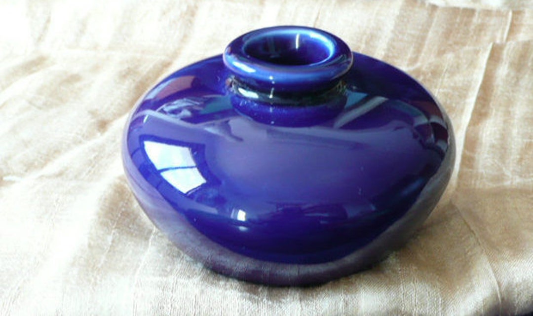 Japanese Vase in Indigo Blue Glaze for Ikebana. - Etsy