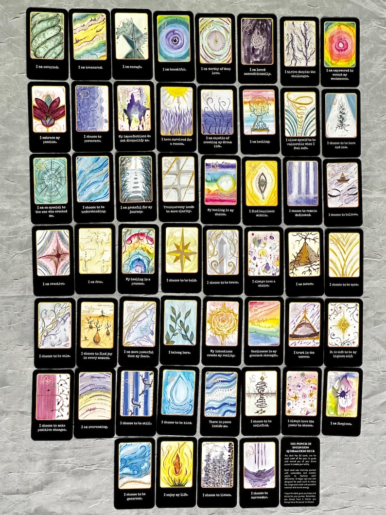 The Power of Intention Affirmation Deck – 52 Cards for Mindful Living ...