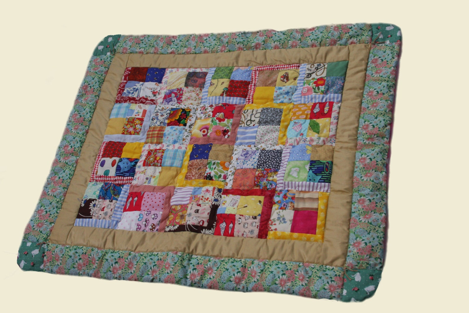 Handmade Patchwork Quilted Playmat for Baby Girl - Etsy