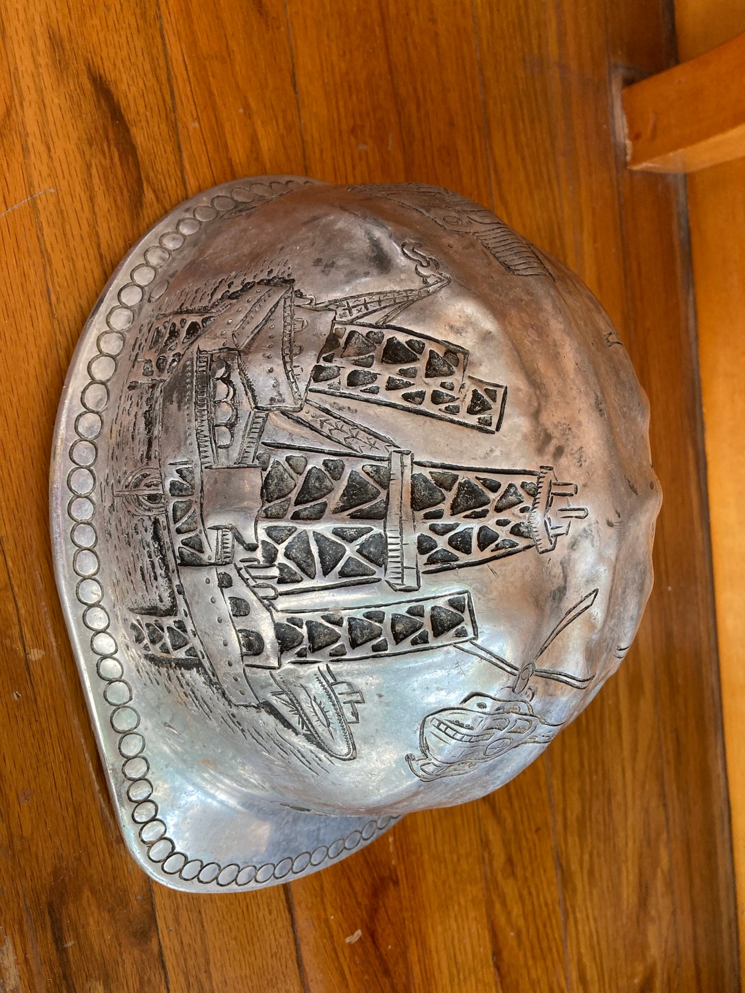 Vintage Engraved Aluminum Hard Hat Oil Field Hat Engraved Mining Hat - Etsy