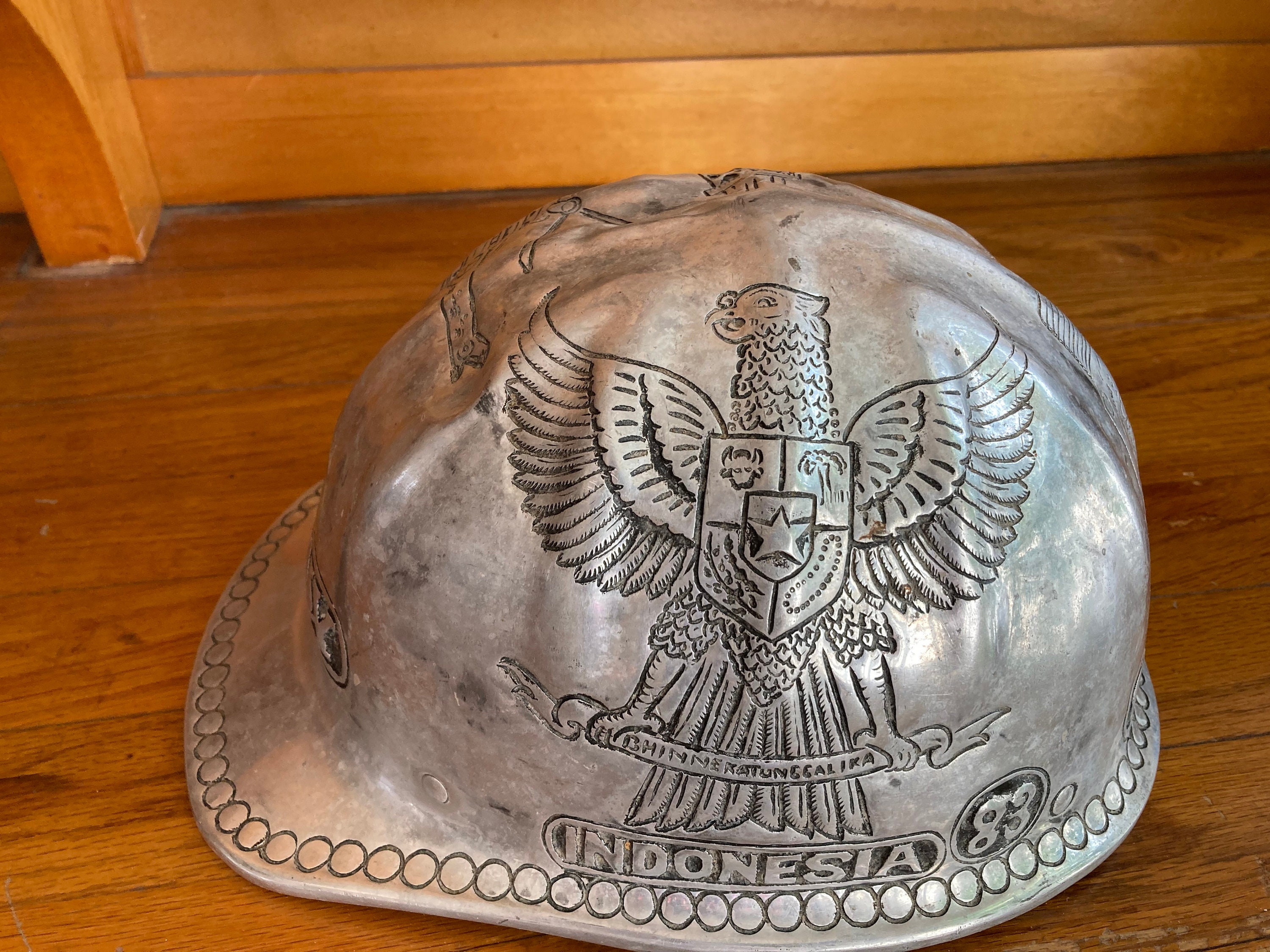 Vintage Engraved Aluminum Hard Hat Oil Field Hat Engraved Mining Hat - Etsy