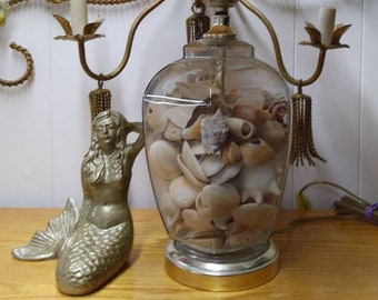 Shell Filled Lamp - Etsy