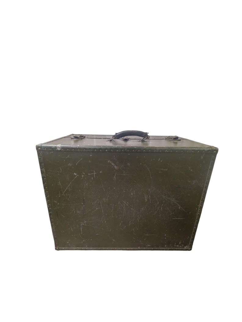 Vintage WWII Military Suitcase Trunk Navy Seapack Clothes Uniform Trunk ...