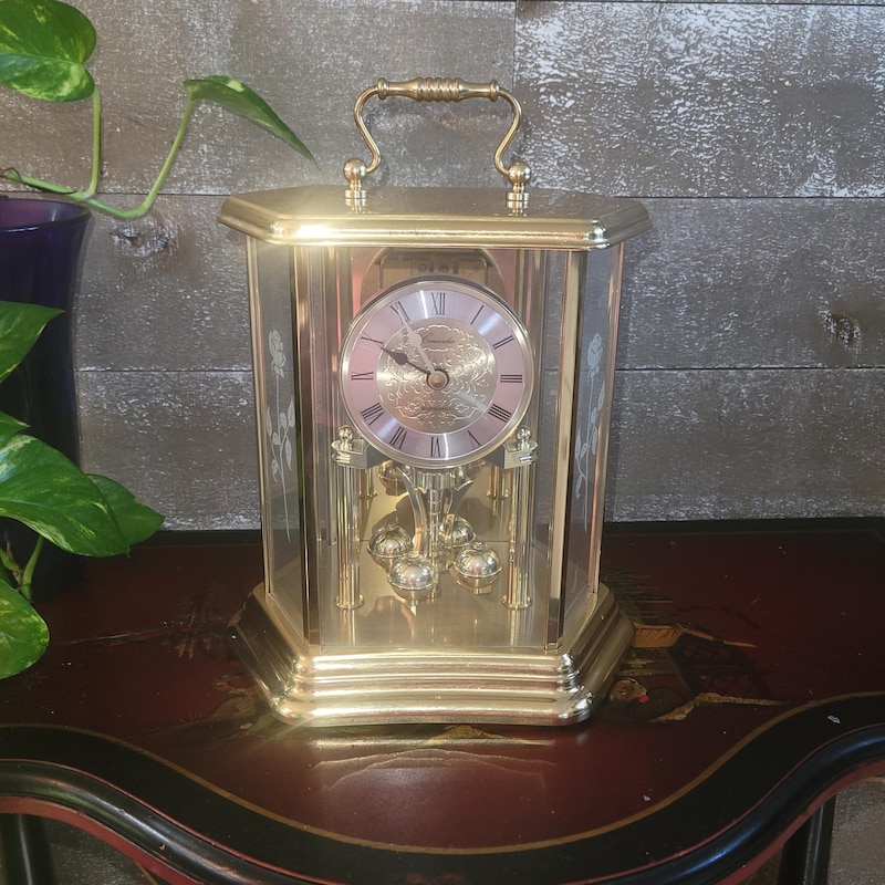 Brass Mantel Clock - Etsy