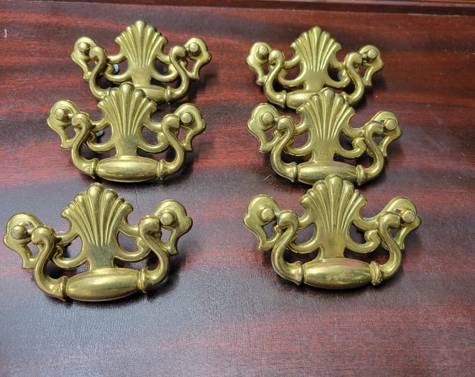 Brass Drawer Pulls Antique Brass Chippendale Winged Style Cupboard ...