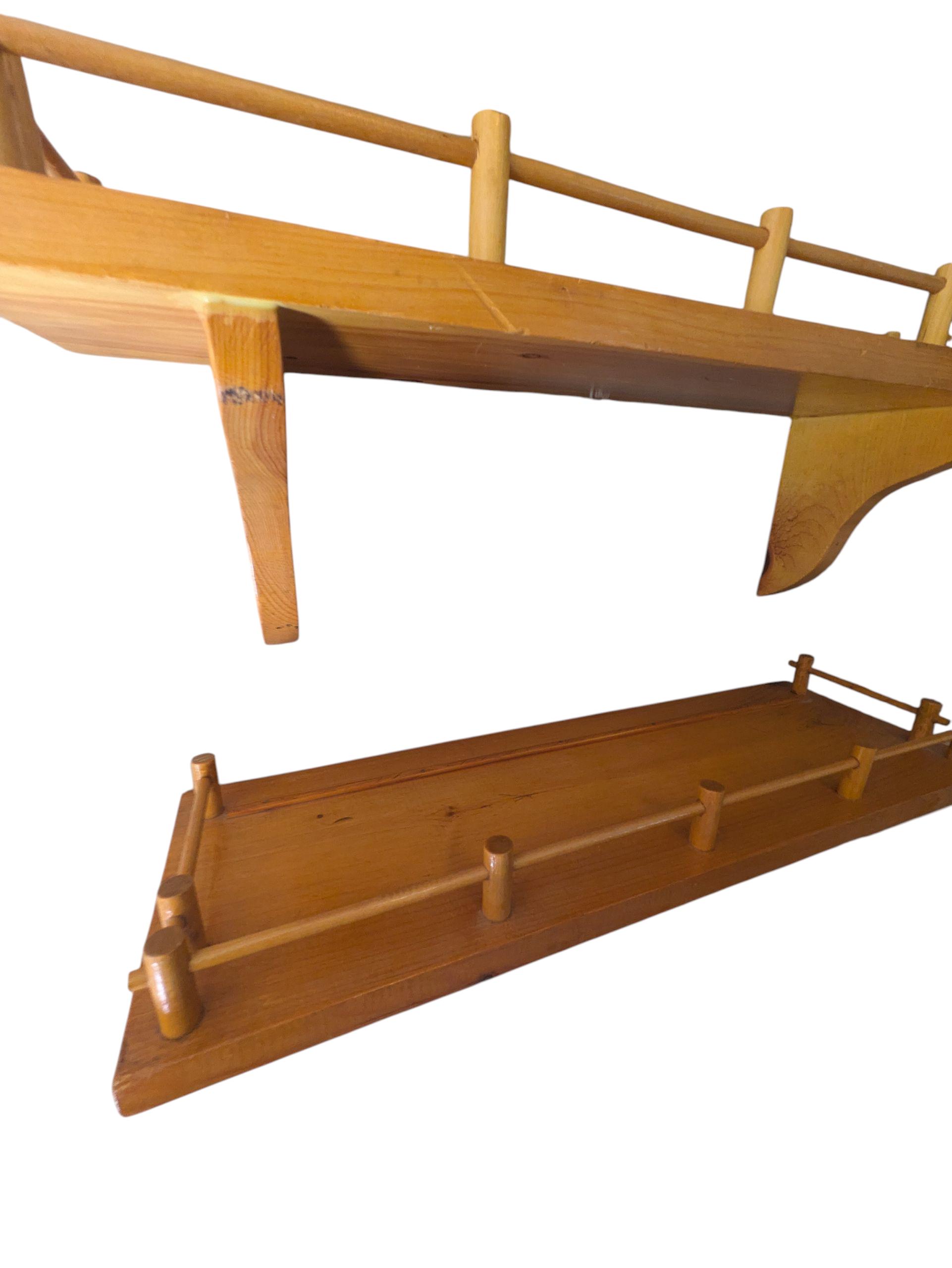 Vintage Wooden Spindle Rail Wall Shelf – Country Cottage Farmhouse ...