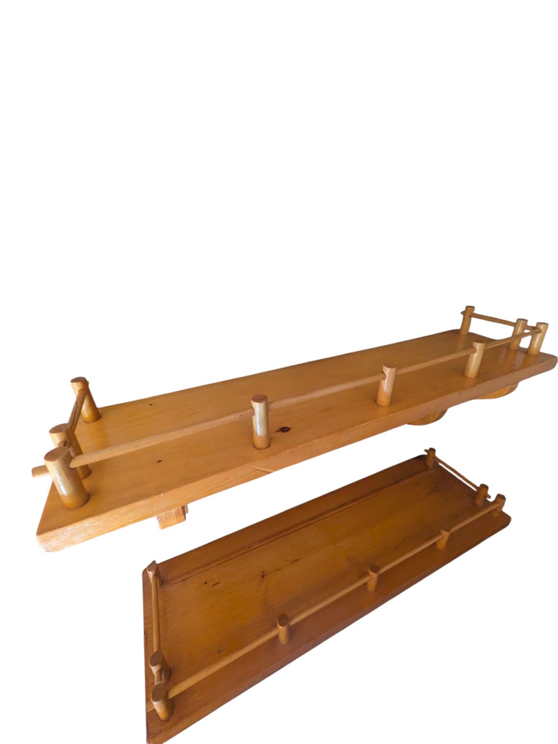 Vintage Wooden Spindle Rail Wall Shelf – Country Cottage Farmhouse ...