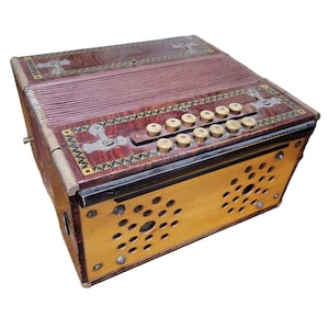 Accordion Vintage Squeeze Box Antique Supertone Accordeon Made in ...