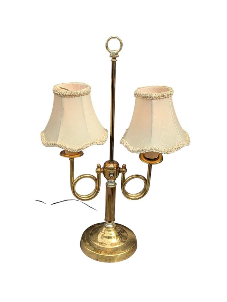 Vintage Brass Alsy Bouillotte Lamp: French Horn Style Candelabra ...