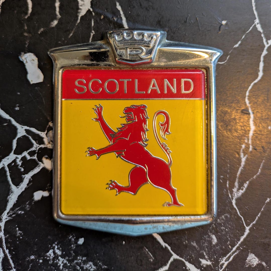 Vintage Scotland Lion Rampant Shield Pin Badge Auto Automobile Grill - Etsy