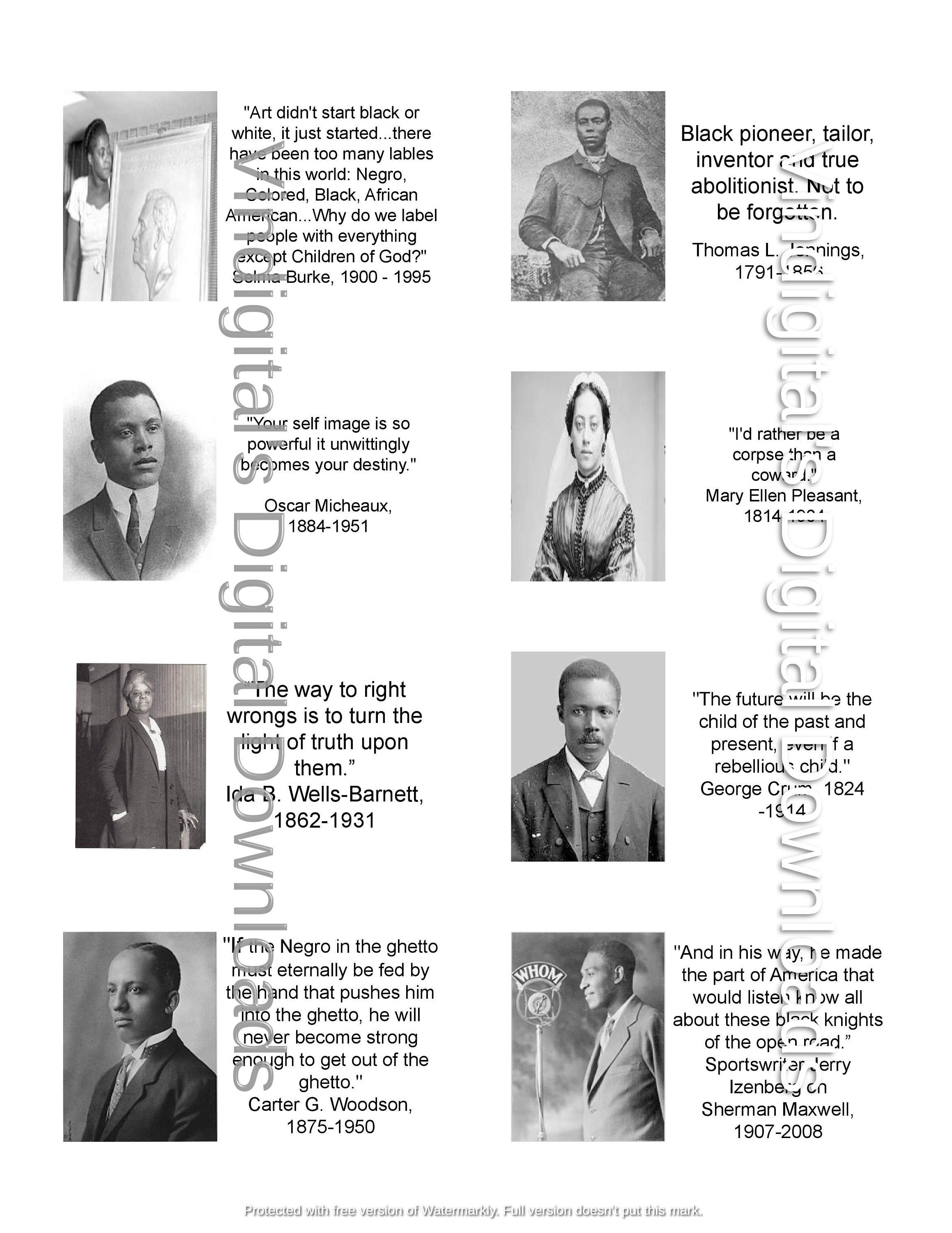 Raise Awareness Cards 24 Black History Month African American Unsung ...