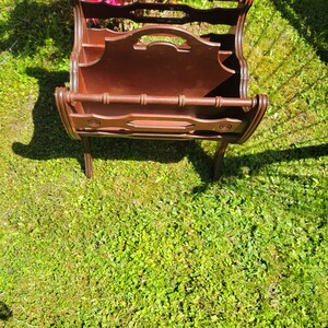 Magazine Rack Antique Vintage Wooden Primitive Rustic Mid Century Home ...