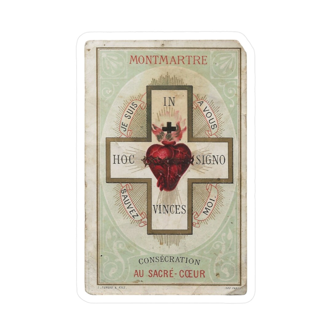 French Prayer Holy Card Sticker Vintage Based Kiss-cut Vinyl - Etsy