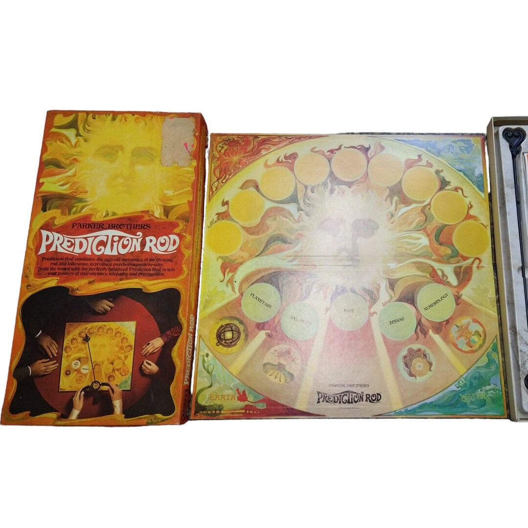 ESP Prediction Rod Game Complete Board Game Divining Rod Lodestone Test ...