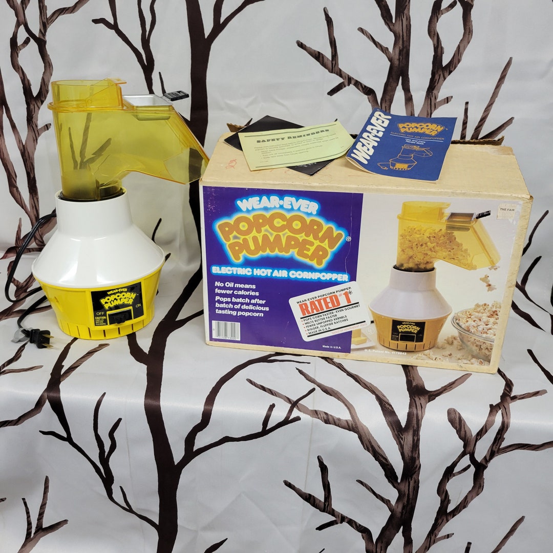 Vintage Wear Ever Popcorn Pumper Maker Popper Hot Air Machine 1983 ...